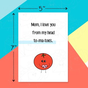 Love You Tomatoes Card for Mom | Funny Mother's Day Card | Mom Birthday ...