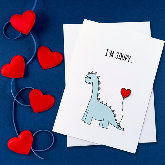 Dinosaur Apology Card I'm Sorry Card Sympathy Card | Etsy