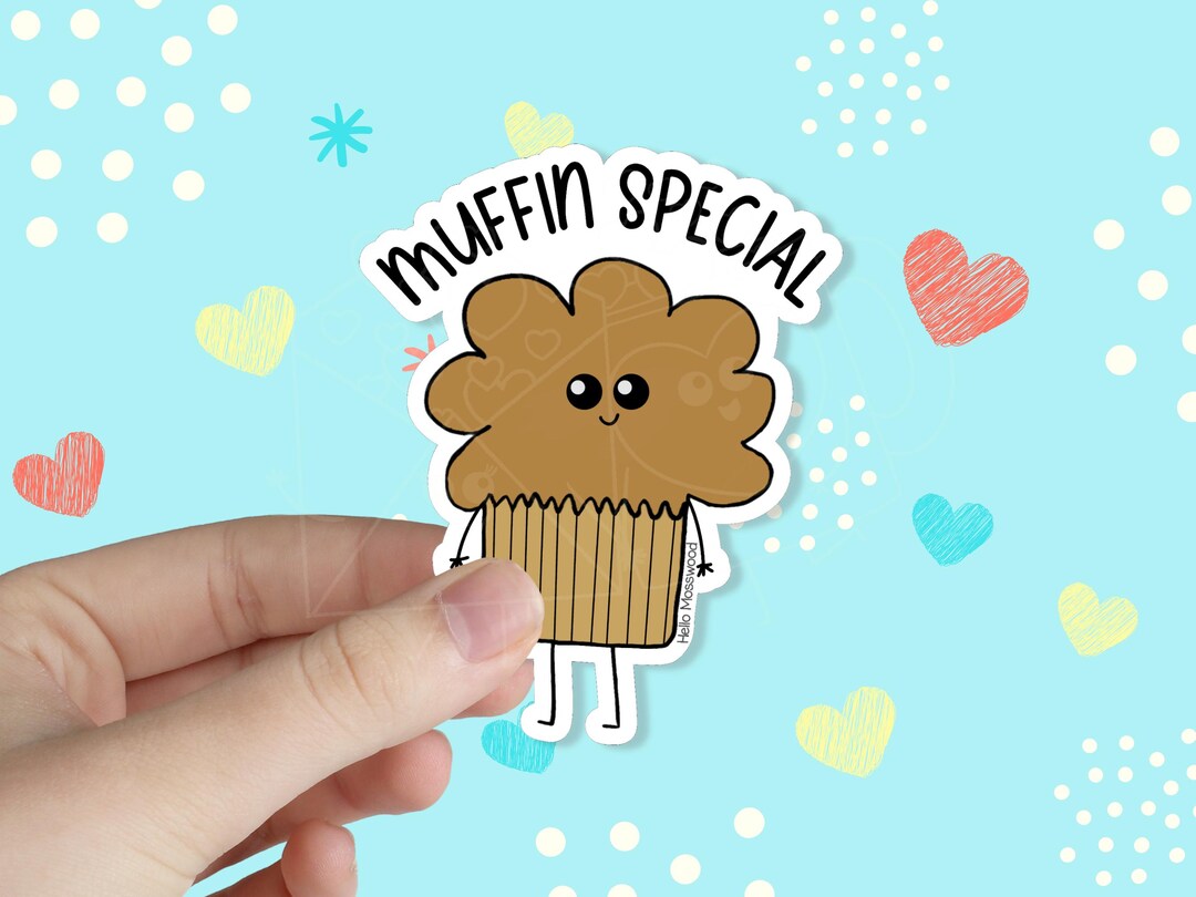 Muffin Special Waterproof Vinyl Sticker | Funny Stickers | Kawaii ...