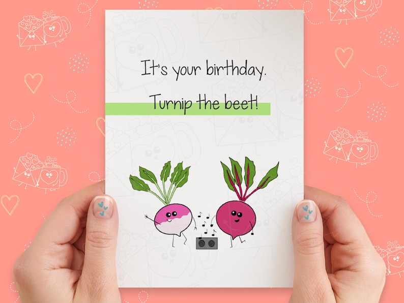 Turnip the Beet Birthday Card | Funny Birthday Card | Birthday Pun Card ...