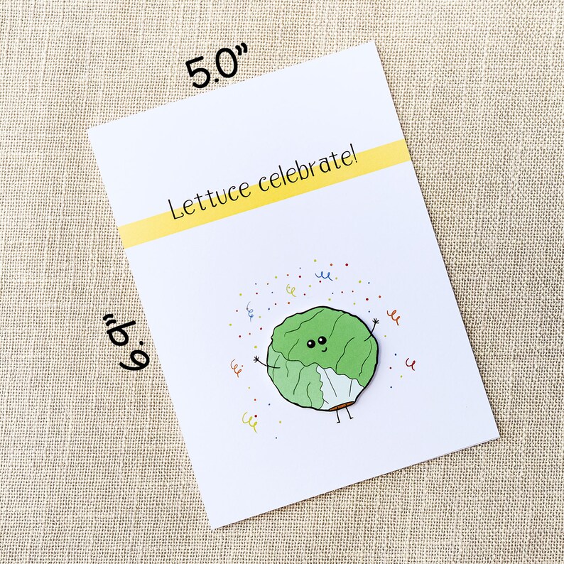 Lettuce Celebrate Card Funny Pun Card Celebration Card - Etsy