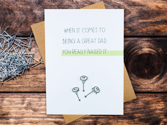 Nailed It Card for Dad Happy Father's Day Card Dad | Etsy