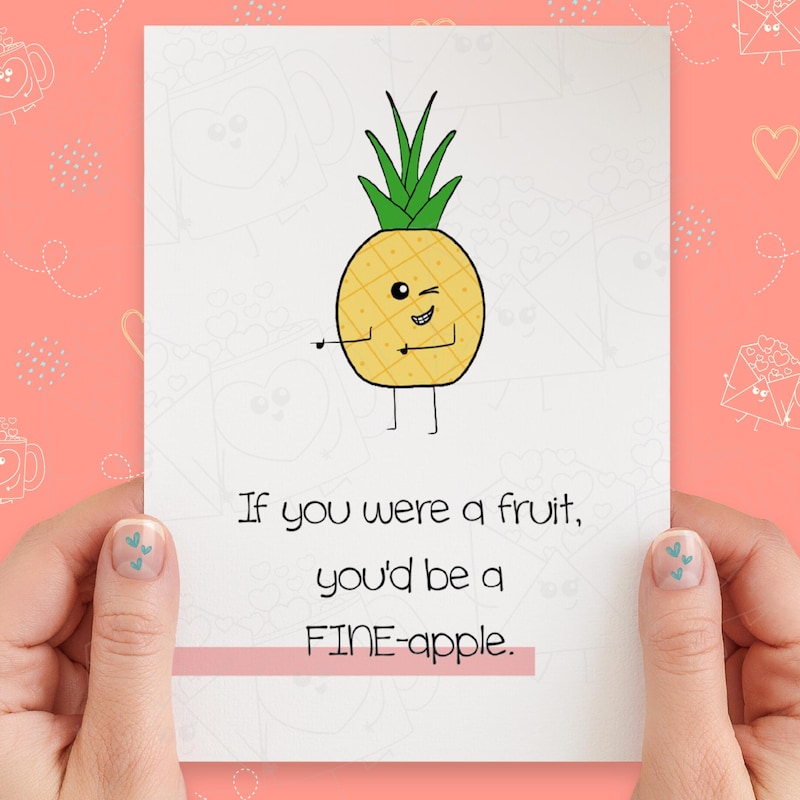 Apple Pun Card - Etsy