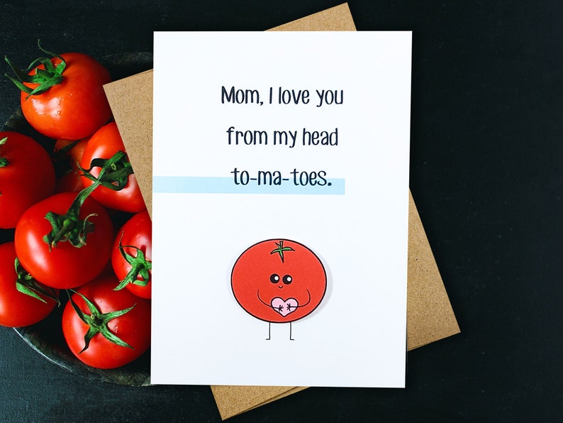 Love You Tomatoes Card for Mom Funny Mother's Day Card - Etsy