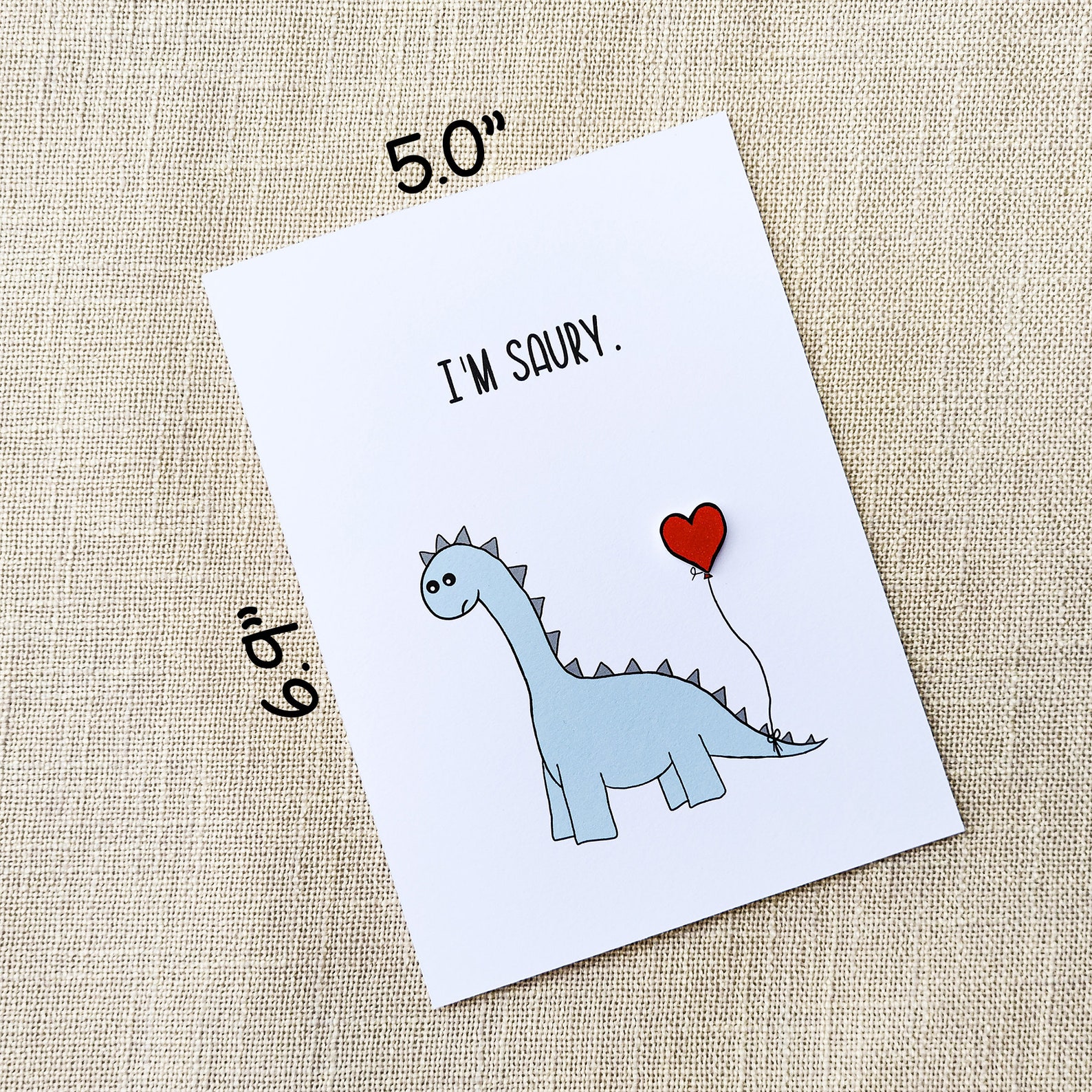 Dinosaur Apology Card I'm Sorry Card Sympathy Card | Etsy