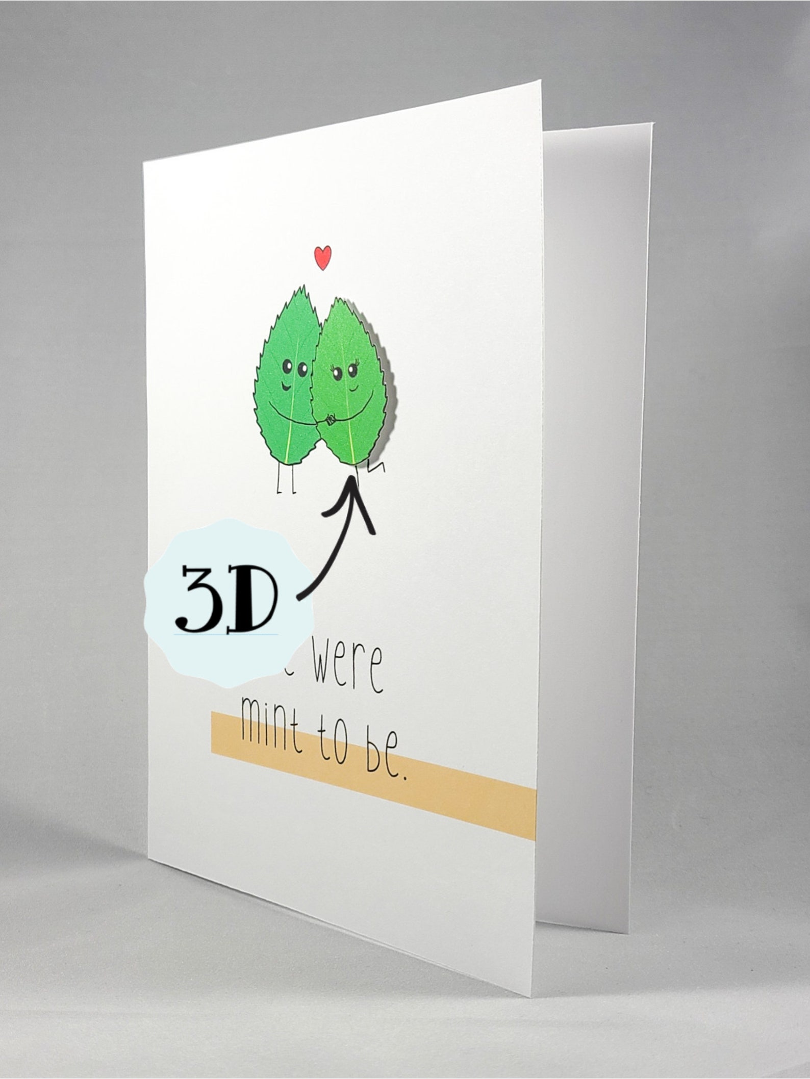 Mint to Be Cute Love Card Funny Valentine Card Kawaii | Etsy