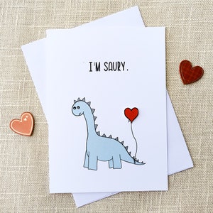 Dinosaur Apology Card I'm Sorry Card Sympathy Card | Etsy