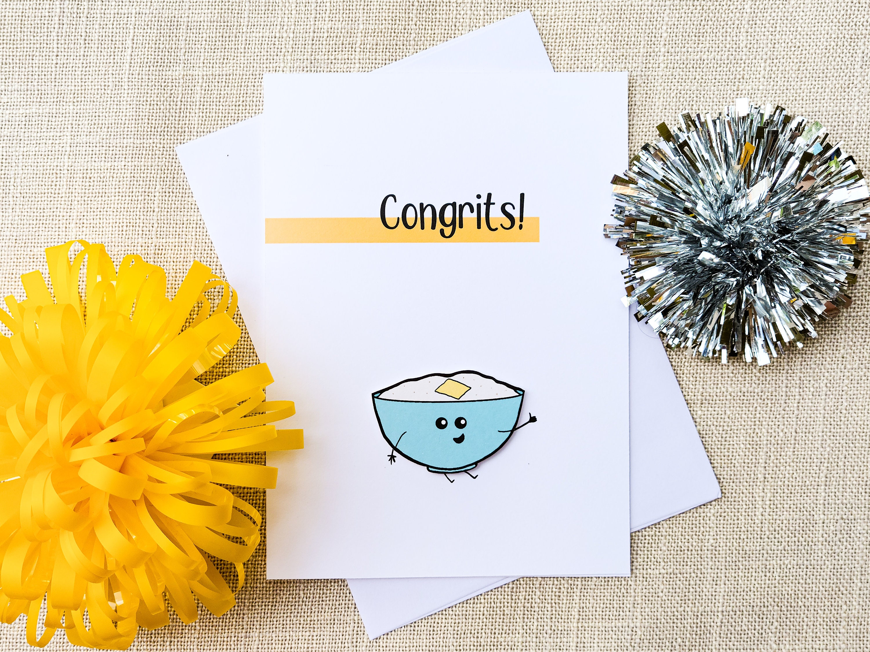 Grits Congratulations Card Funny Pun Card Congrats Card | Etsy