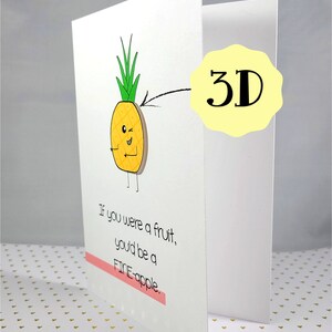 You'd Be A Fine-apple Pineapple Greeting Card I Love - Etsy