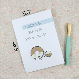 Donut Card for Dad Dad Birthday Card Happy Father's | Etsy