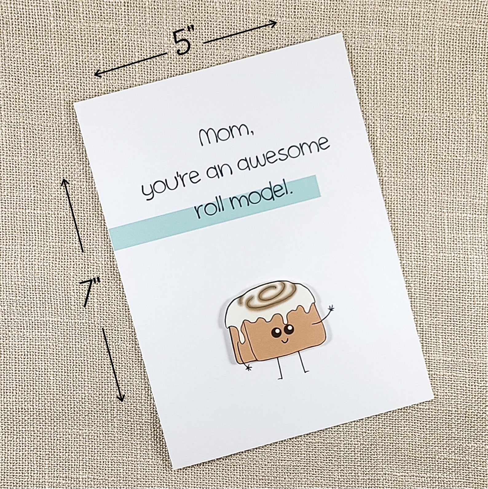 Cinnamon Roll Model Card for Mom Funny Mother's Day Card - Etsy