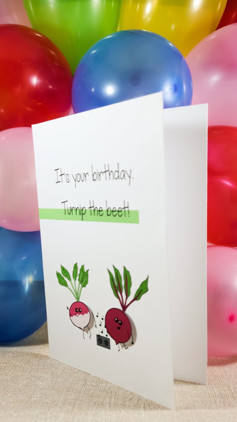 Turnip the Beet Birthday Card Funny Birthday Card Birthday | Etsy