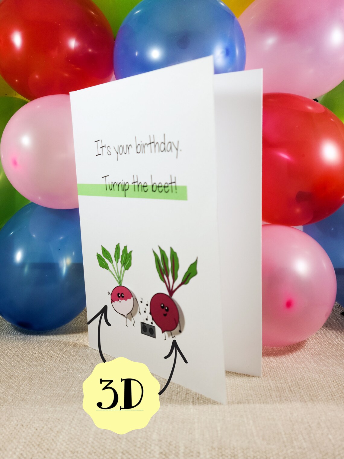Turnip the Beet Birthday Card Funny Birthday Card Birthday - Etsy