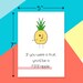You'd Be A Fine-apple Pineapple Greeting Card I Love - Etsy