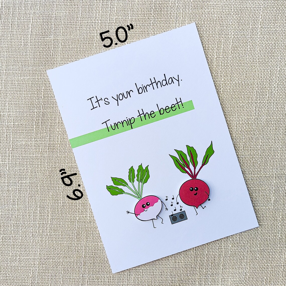 Turnip the Beet Birthday Card Funny Birthday Card Birthday | Etsy