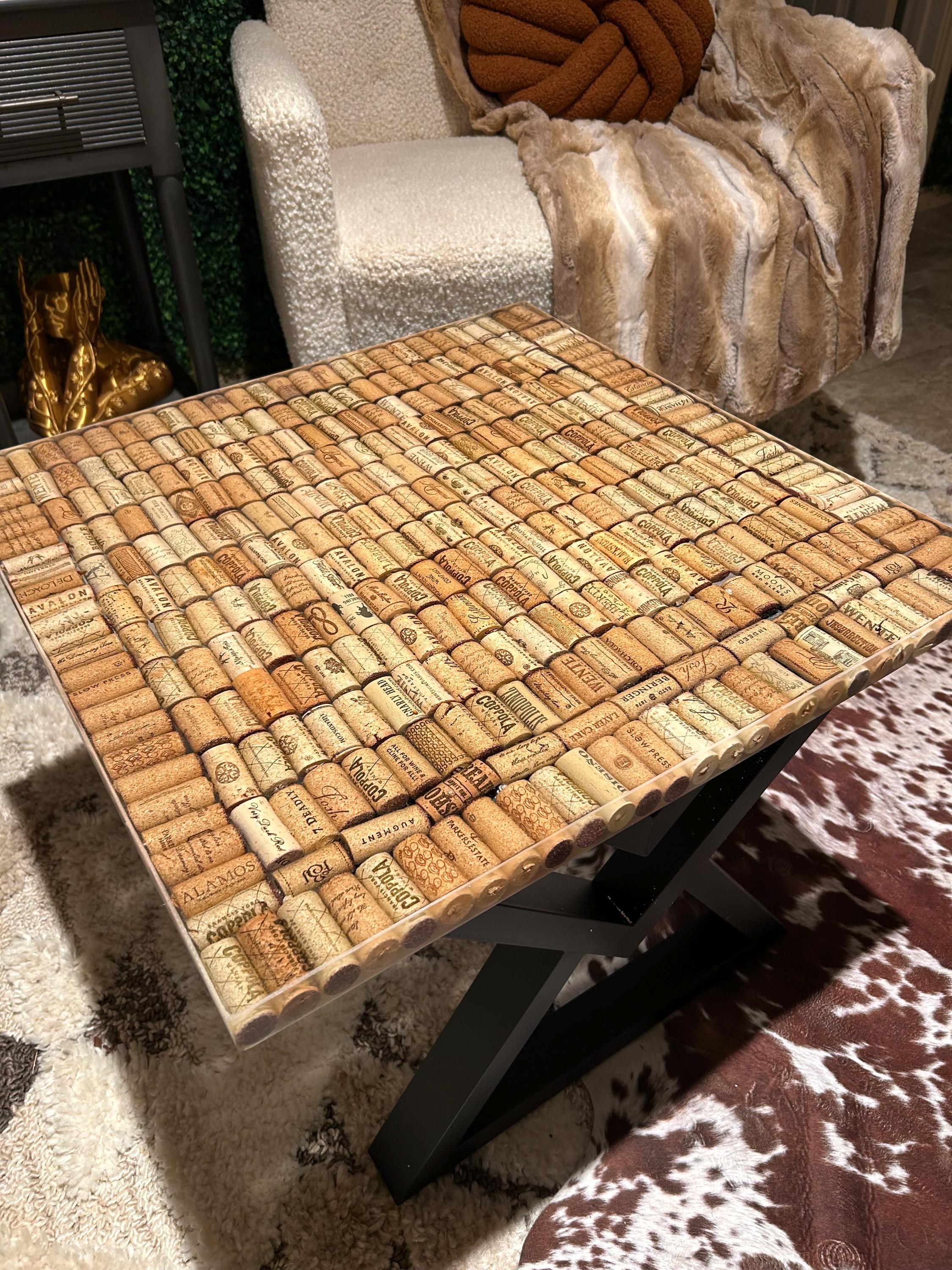 Wine Cork Epoxy Table ,wine Cork Preservation, Cork Decoration , Resin ...