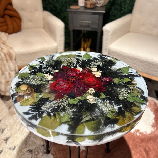 Flower Preservation Epoxy Table - Etsy