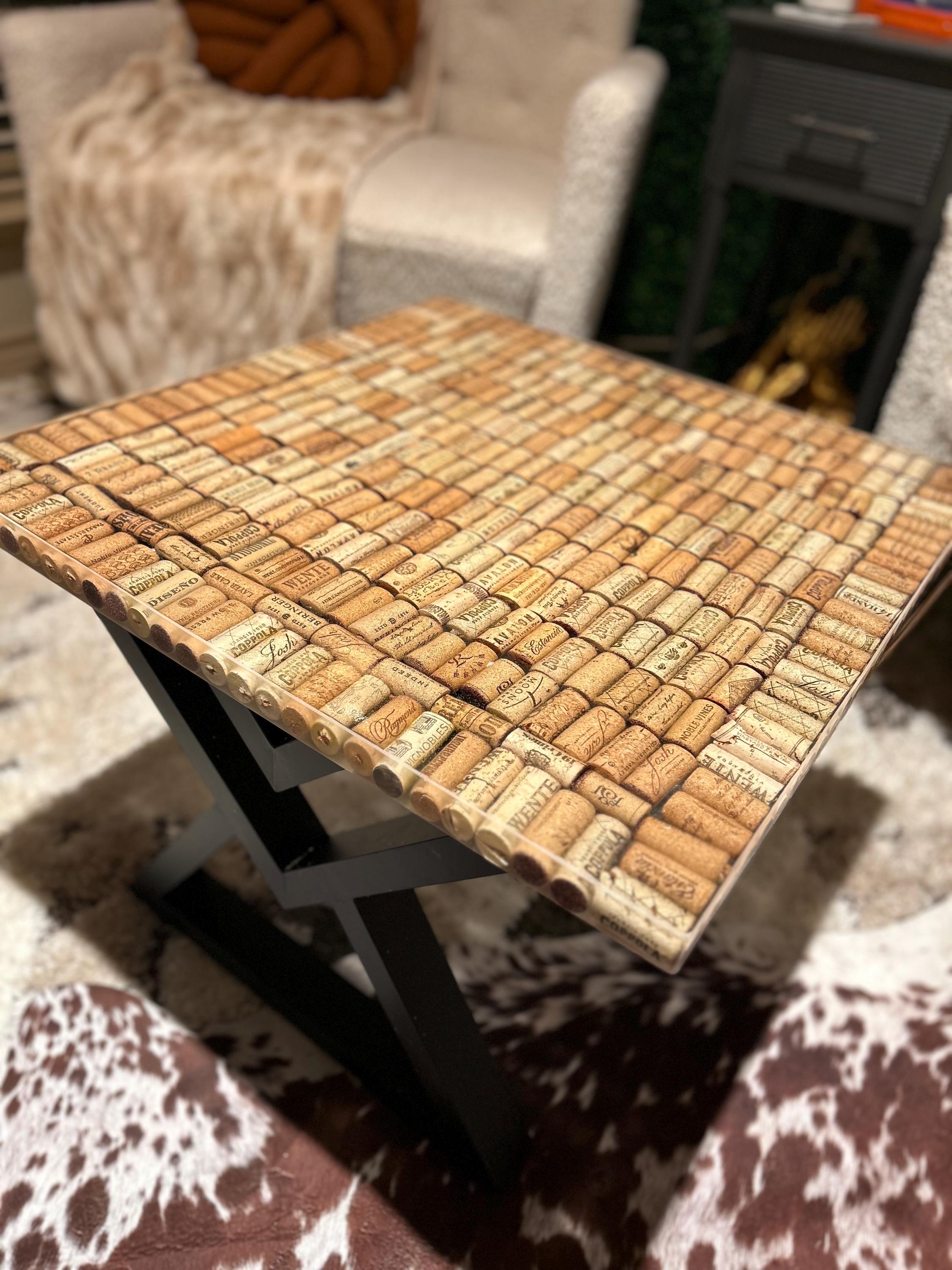 Wine Cork Epoxy Table ,wine Cork Preservation, Cork Decoration , Resin ...