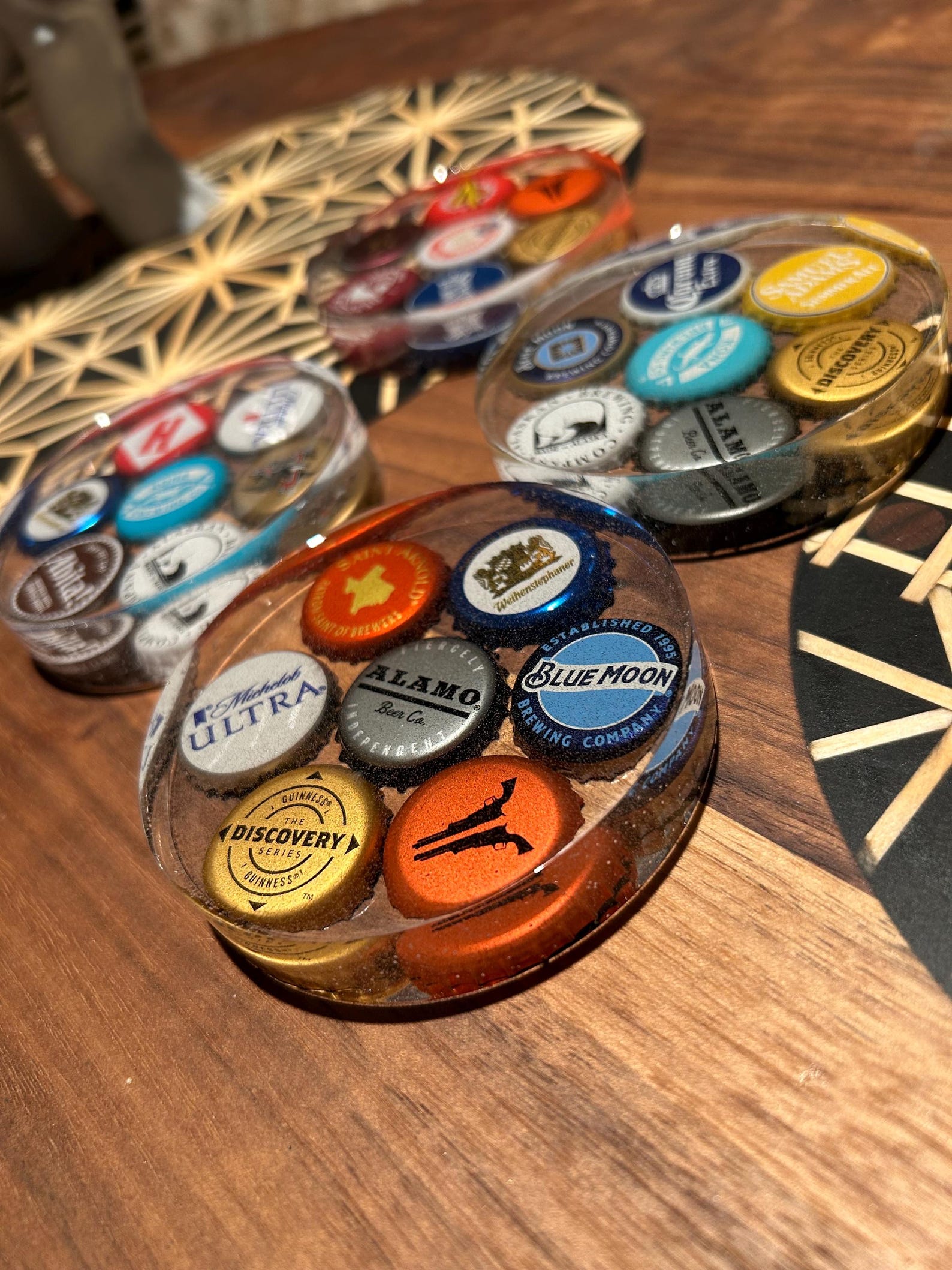 Epoxy Beer Cap Thick Drink Coaster, Beer Lover, Epoxy Resin Coasters ...
