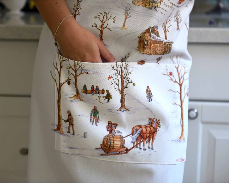 CANADA GIFT Maple Syrup Themed Original Art Apron - Etsy Canada