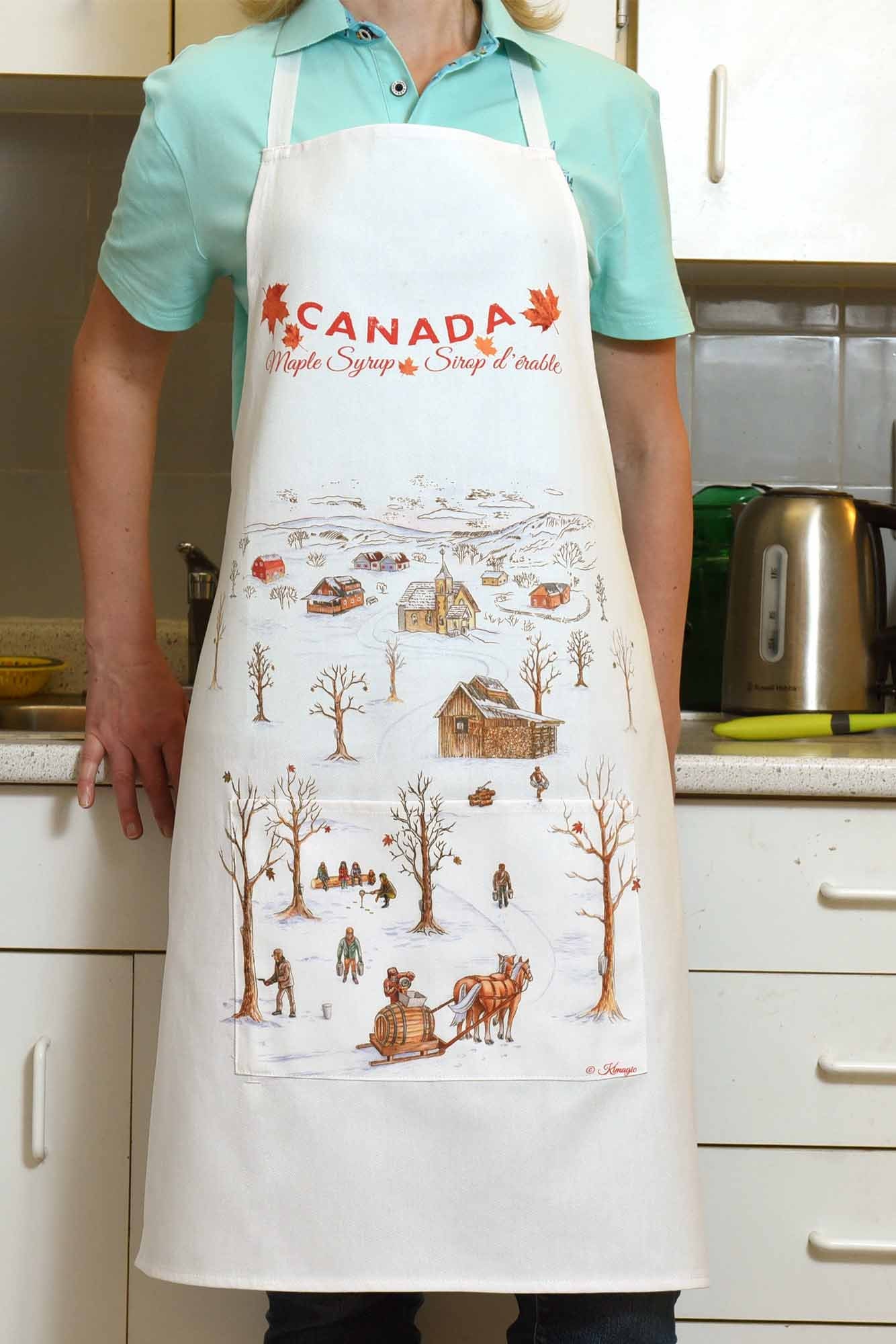 CANADA GIFT Maple Syrup Themed Original Art Apron - Etsy Canada