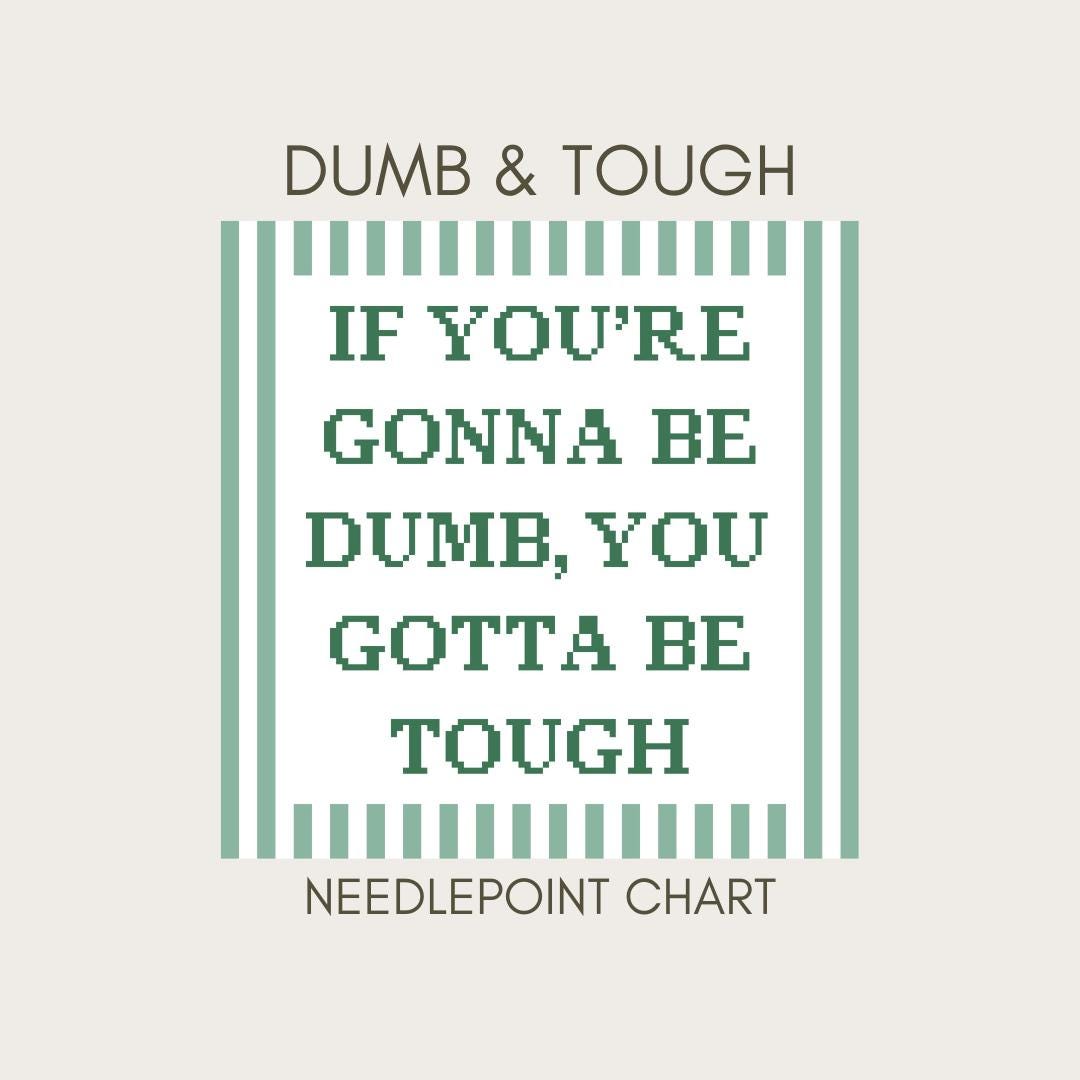 Dumb & Tough Chart - Etsy