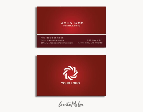 Fully Customizable PDF Business Card - Etsy