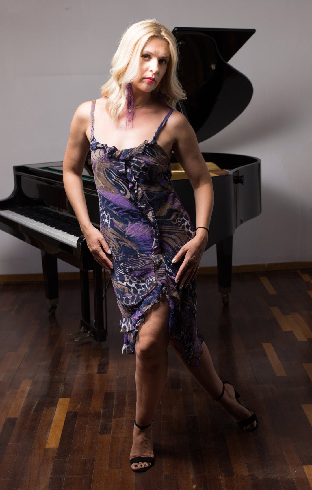 Talitha, Tango Dress, Asymmetrical Dress, Milonga Dress, Handmade Dress ...