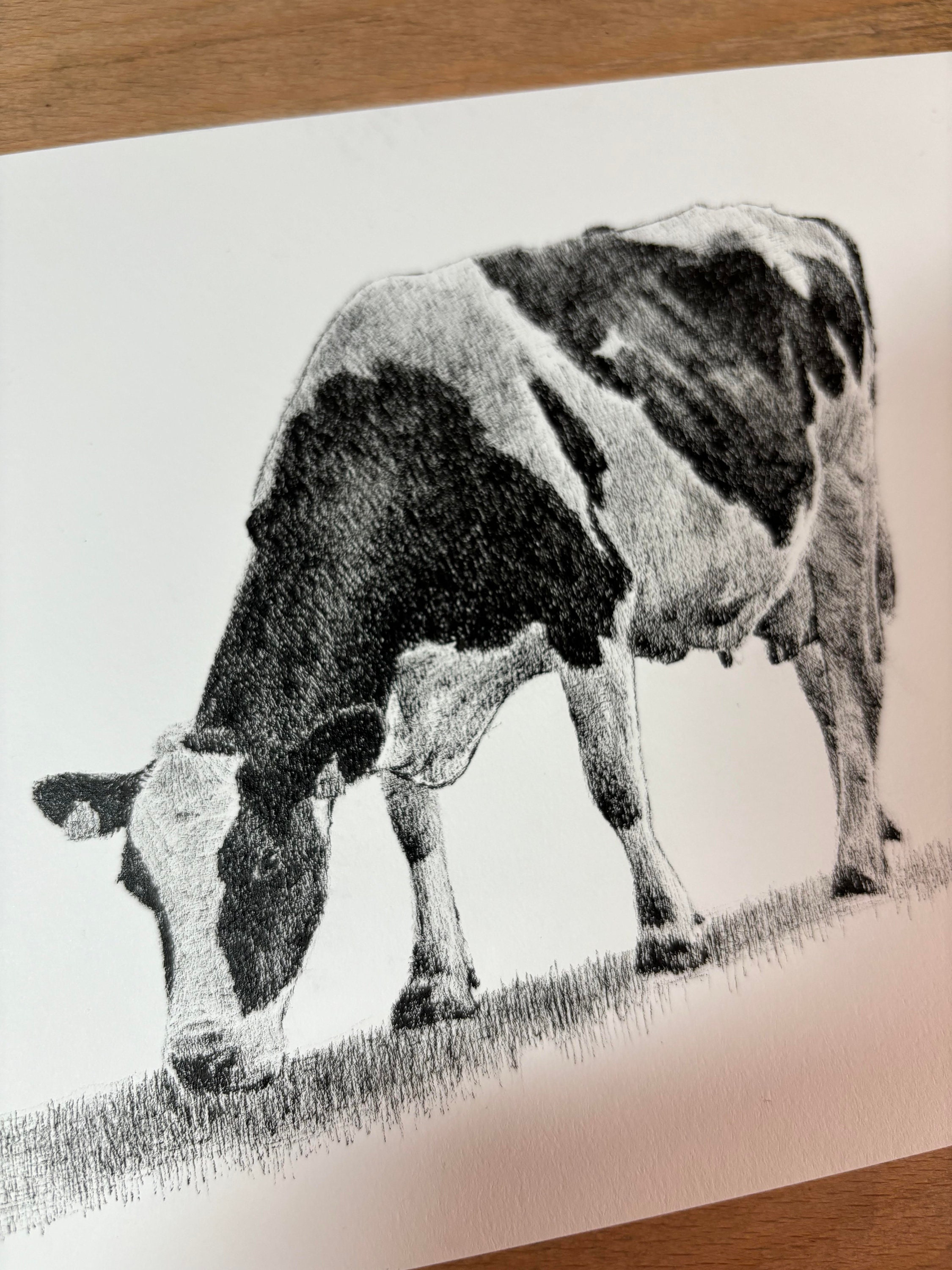 Original Cow Drawing, Ink Drawing, Farmhouse Decor, Fine Art - Etsy