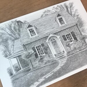 Custom Home Portrait From Photo, Custom House Sketch, Custom Home ...