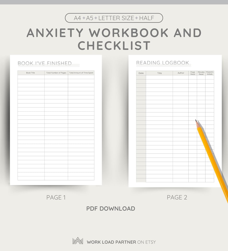 Reading Log Printable PDF • Book Tracker for Kids & Adults • Reading ...