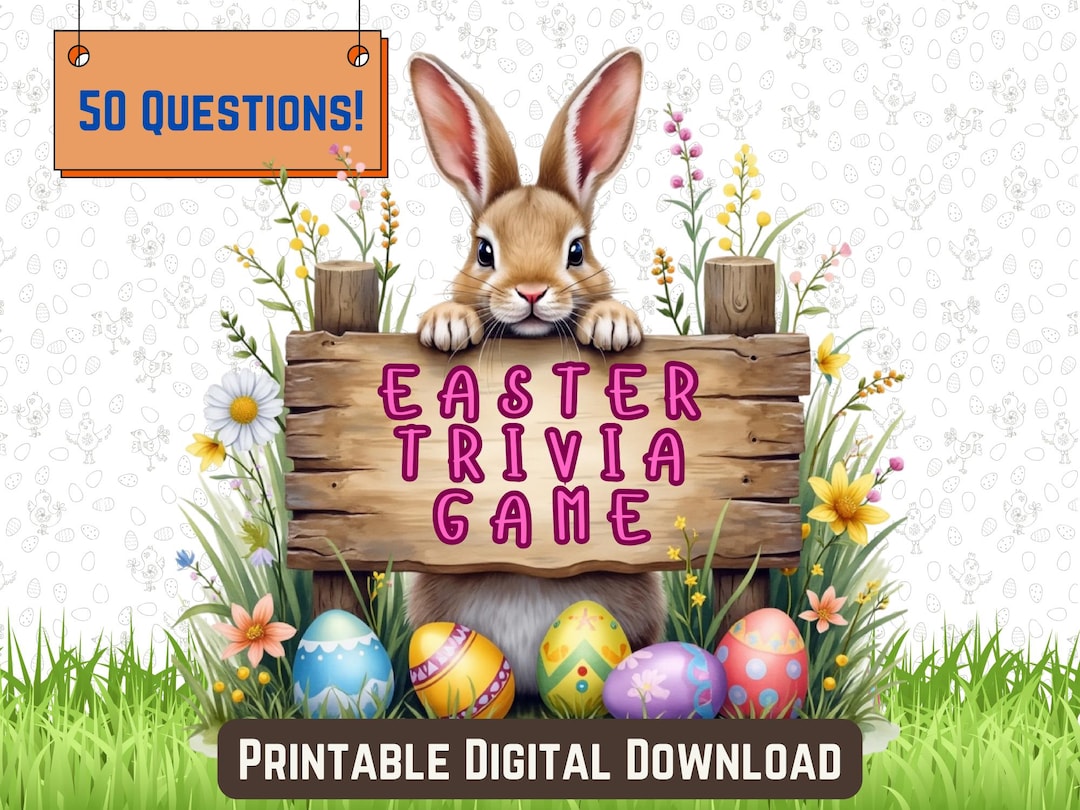 Easter Trivia Game, Printable Party Game, Family Easter Fun, Instant ...