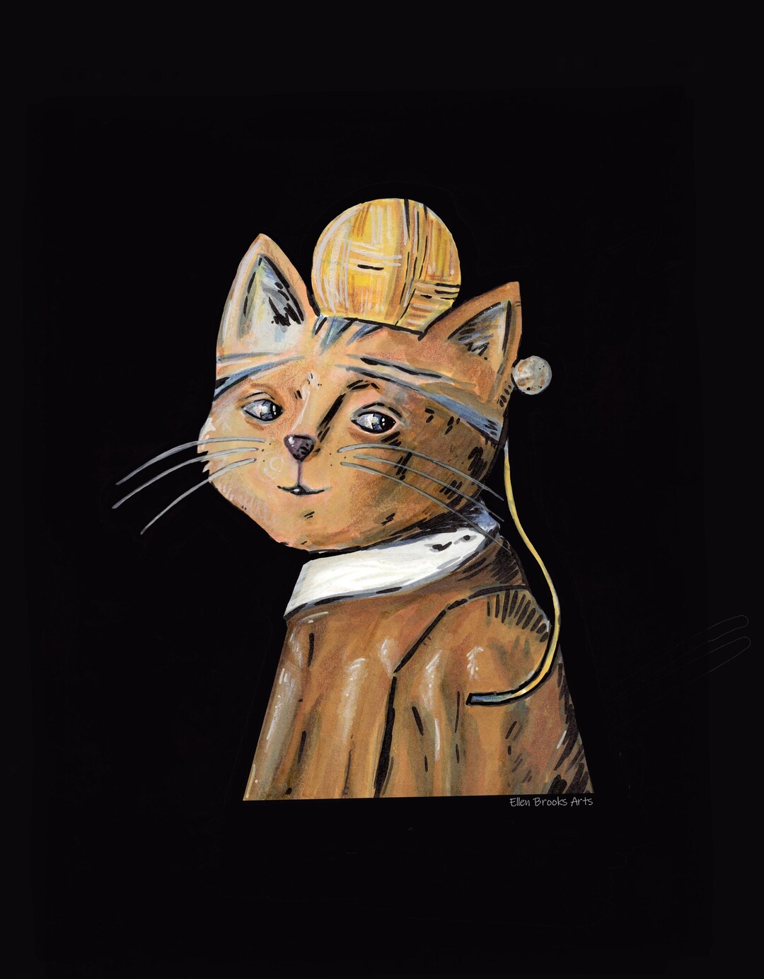 Cat With a Pearl Earring - Etsy