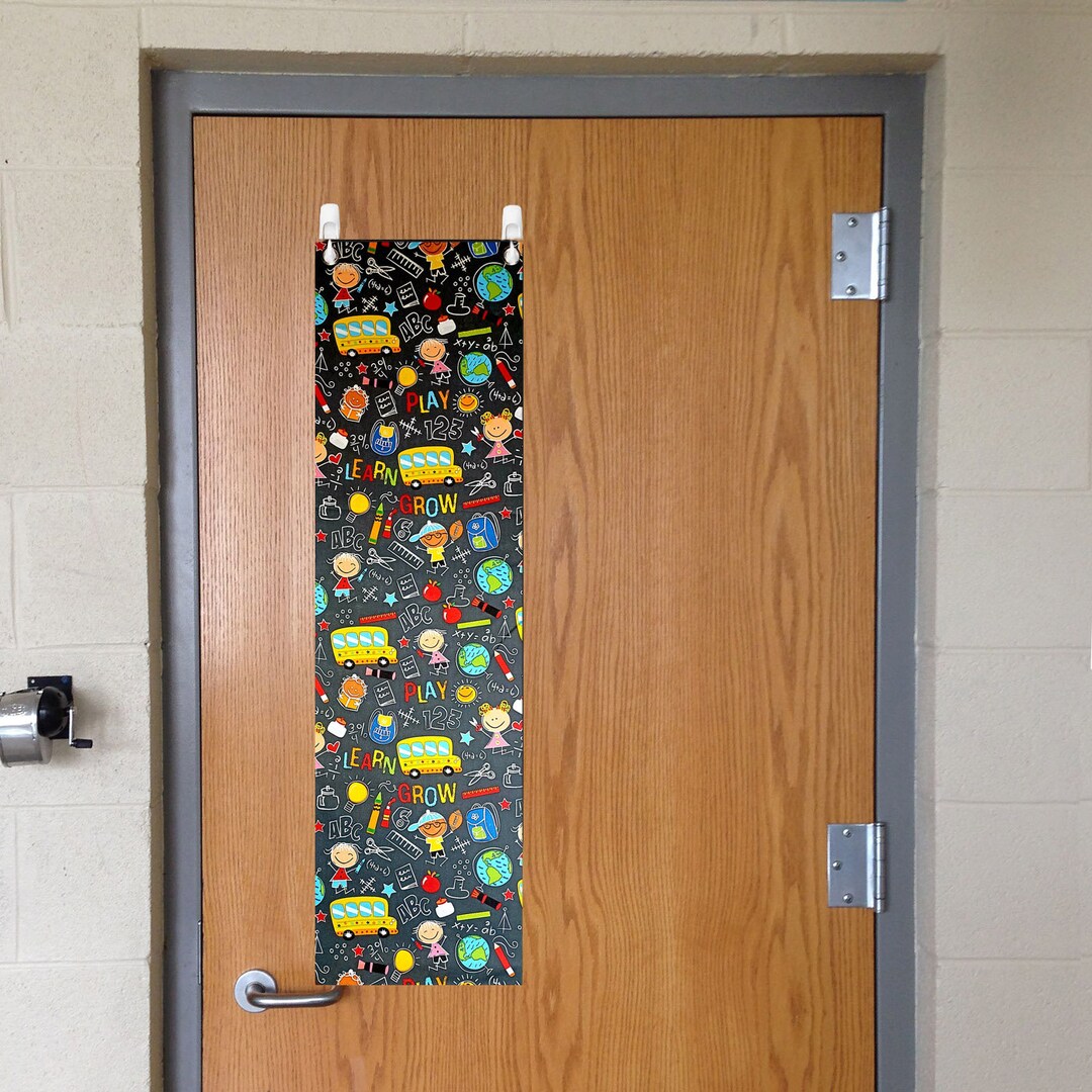 Preschool ABC Children Teacher Door Window Curtain. Kinder Classroom ...