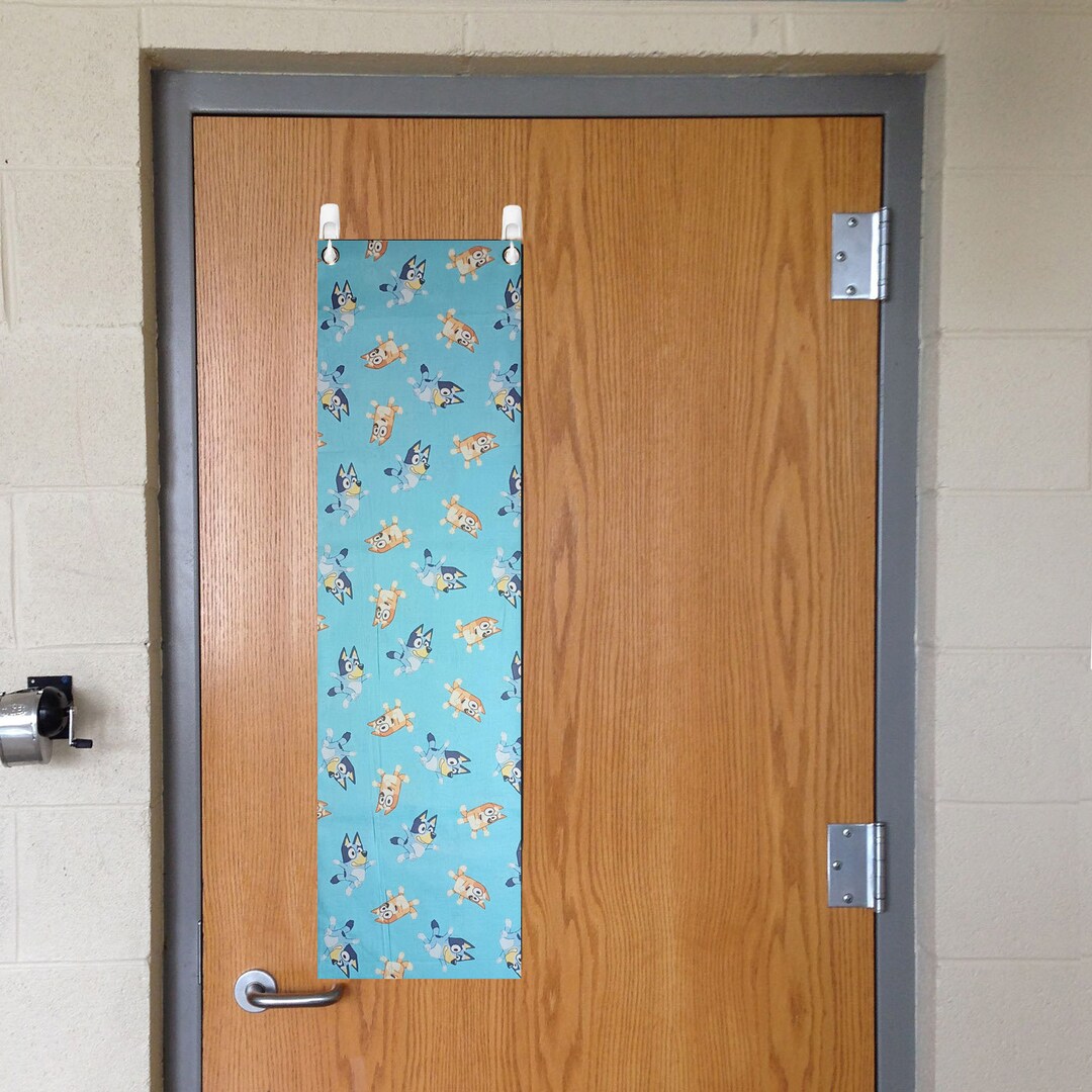 Cute Bluey Elementary Teacher Door Window Curtain. Kinder Classroom ...