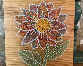Flower String Art | Etsy