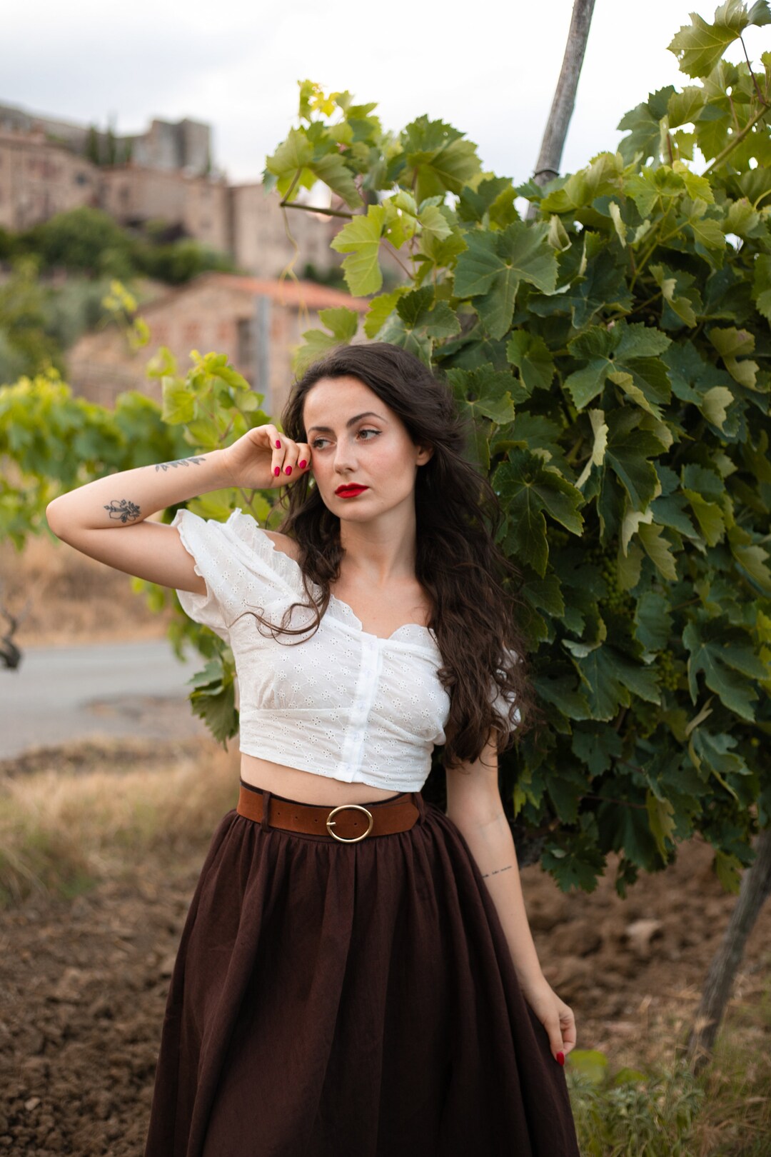 Beth Top - Cottagecore Top, Shot Sleeve Cotton Top, Puff Sleeve ...