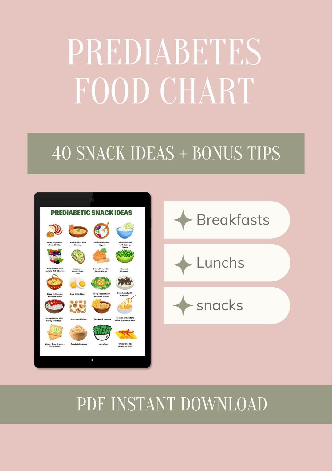 Prediabetes Snack Ideas for Low Sugar, Low Carb Diets, Pre-diabetes ...
