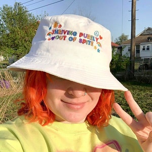 Kidcore Bucket Hat Women Funny Bucket Hat Embroidered Hat Decora Cute ...