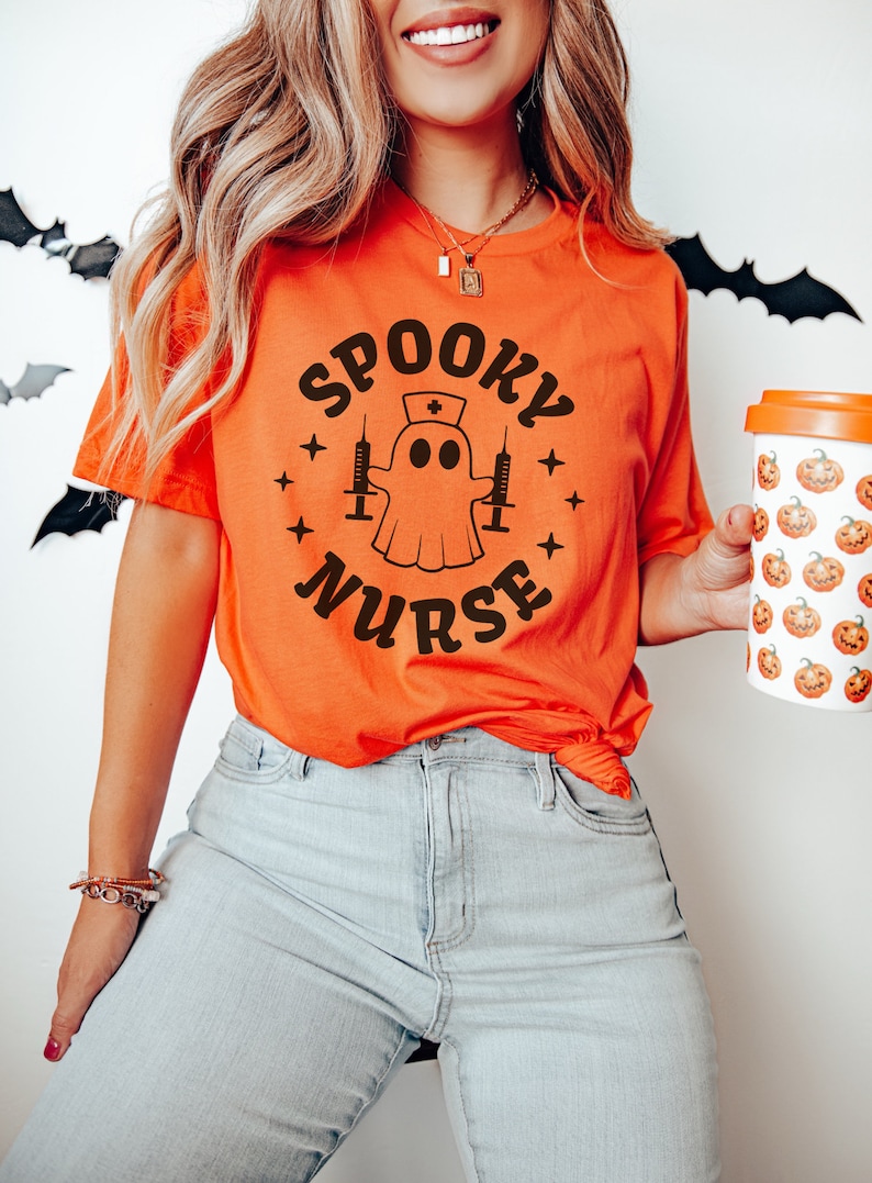 Spooky Nurse Fall Nurse Shirt Stay Spooky Halloween Nurse - Etsy