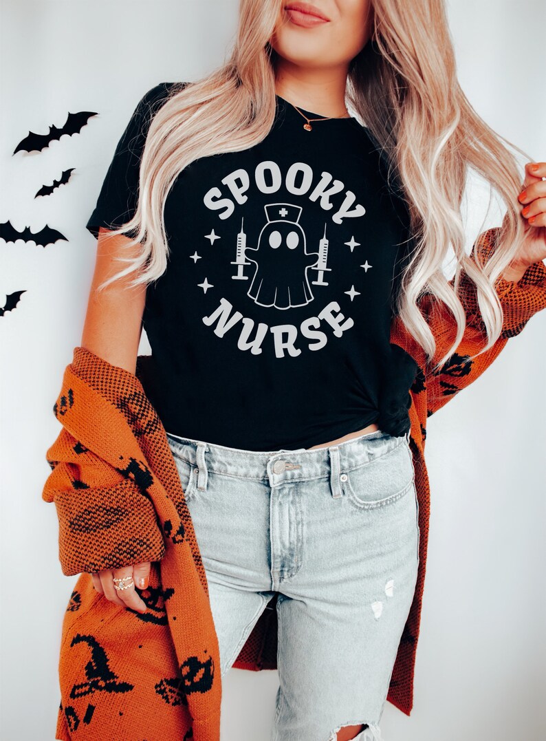 Spooky Nurse Fall Nurse Shirt Stay Spooky Halloween Nurse - Etsy