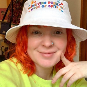 Kidcore Bucket Hat Women Funny Bucket Hat Embroidered Hat Decora Cute ...