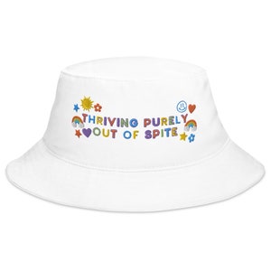 Kidcore Bucket Hat Women Funny Bucket Hat Embroidered Hat Decora Cute ...