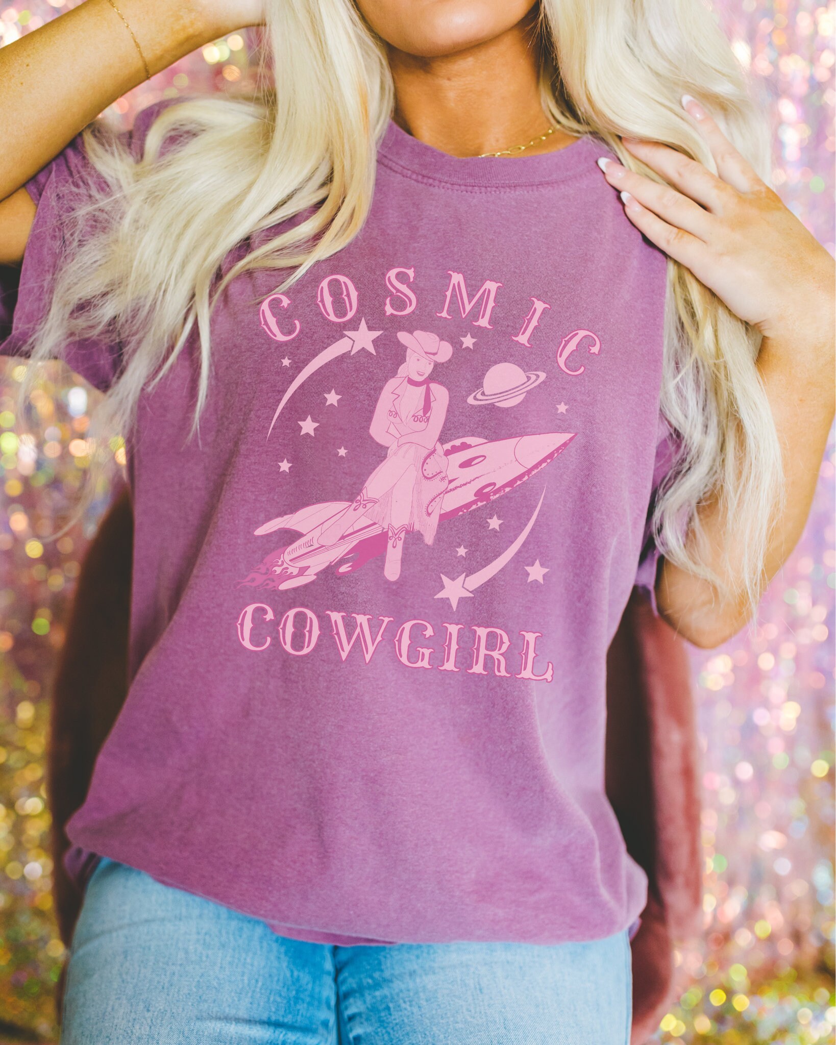Cosmic Cowgirl Space Cowgirl Bachelorette Lets Go Girls Disco Cowgirl ...
