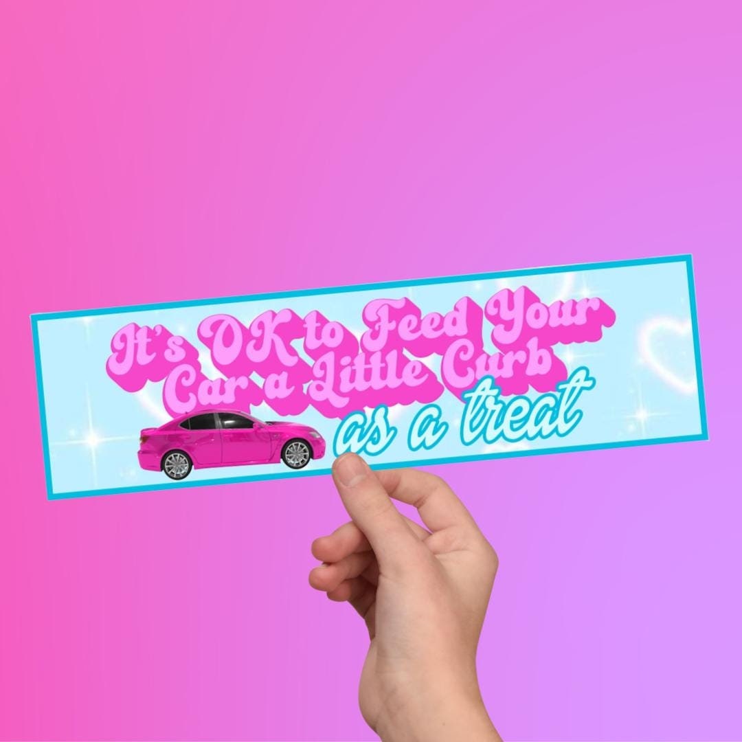 Hot Girls Hit Curbs Gen Z Meme Bumper Sticker Funny Bumper Sticker Car ...