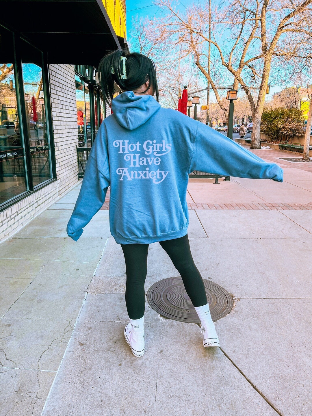 Hot Girls Have Anxiety Sweatshirt Girls Dont Cry Mental Health Hoodie ...