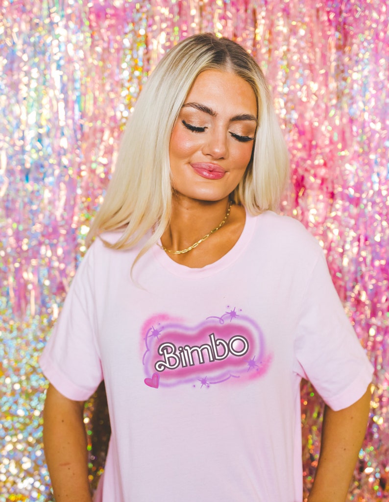 Bimbo Airbrush Shirt Bimbocore Y2K Top Mcbling Y2k Clothes - Etsy