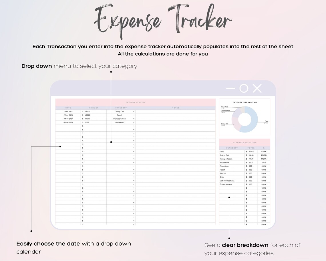 Monthly Budget Tracker, Budget by Paycheck, Budget Tracking Spreadsheet ...
