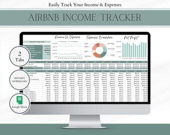 Airbnb Template Income and Expense Spreadsheet Airbnb Bundle Profit and ...