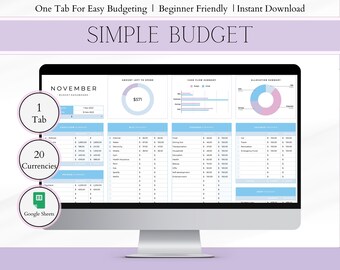 Monthly Budget Tracker, Budget by Paycheck, Budget Tracking Spreadsheet ...